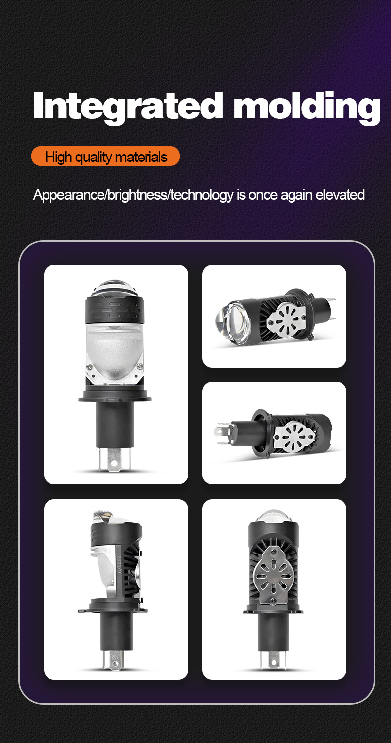 H4 Projector Lens LED Headlight Motorcycle 10000LM 55.3W Plug&Play ...