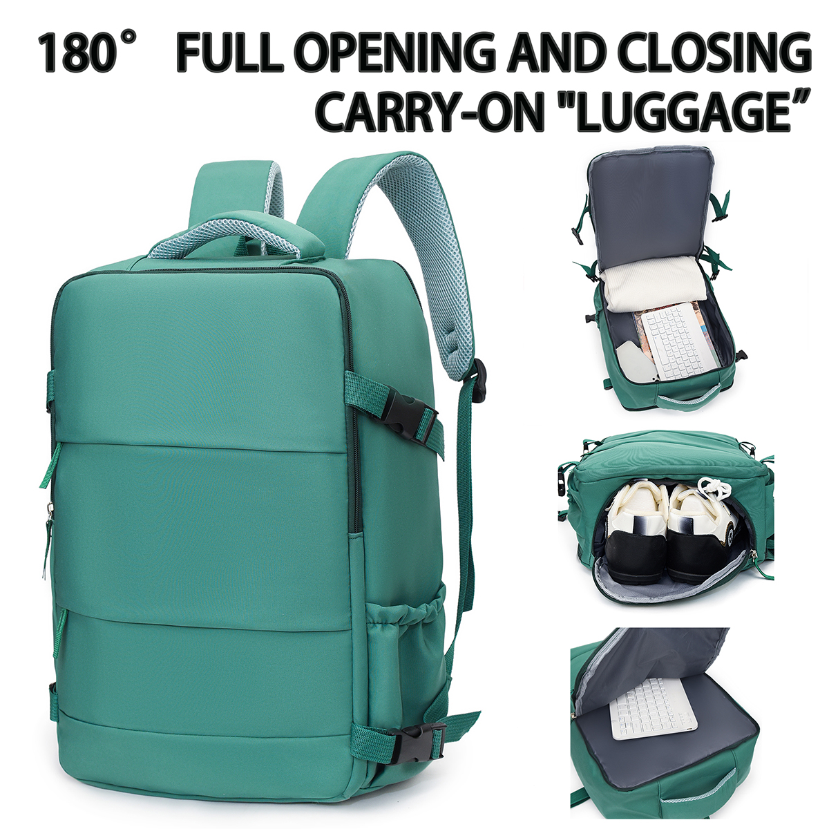 Waterproof Oxford Laptop Backpack Large Capacity Lightweight Shoe ...