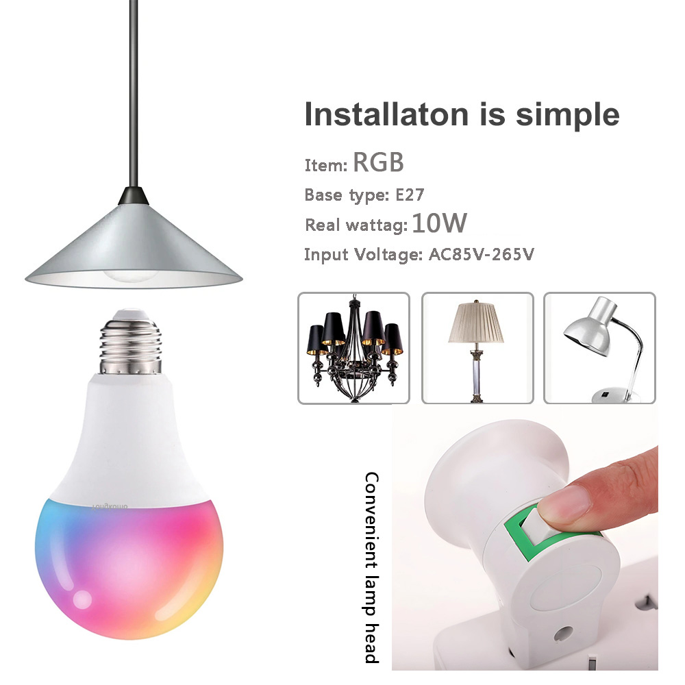 New E27 IP44 RGB Changing Magic LED Bulb with 16 Color Spotlight and Remote Control for Home ...