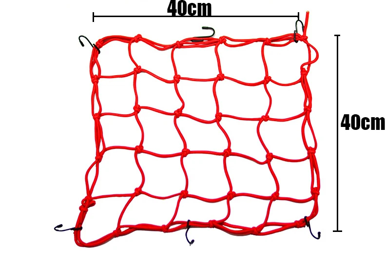 40x40cm Motorcycle 6 Hooks Elastic Bungee Net Motorcycle Storage Helmet ...