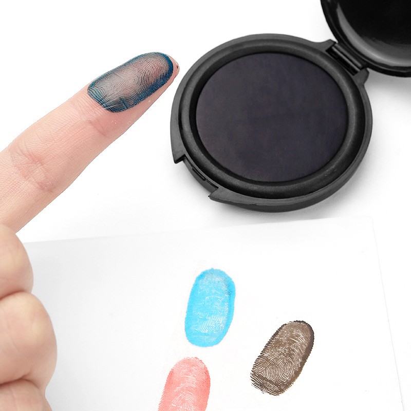 Small Size Portable Black Fingerprint Pad with Quick Drying Secure Ink ...