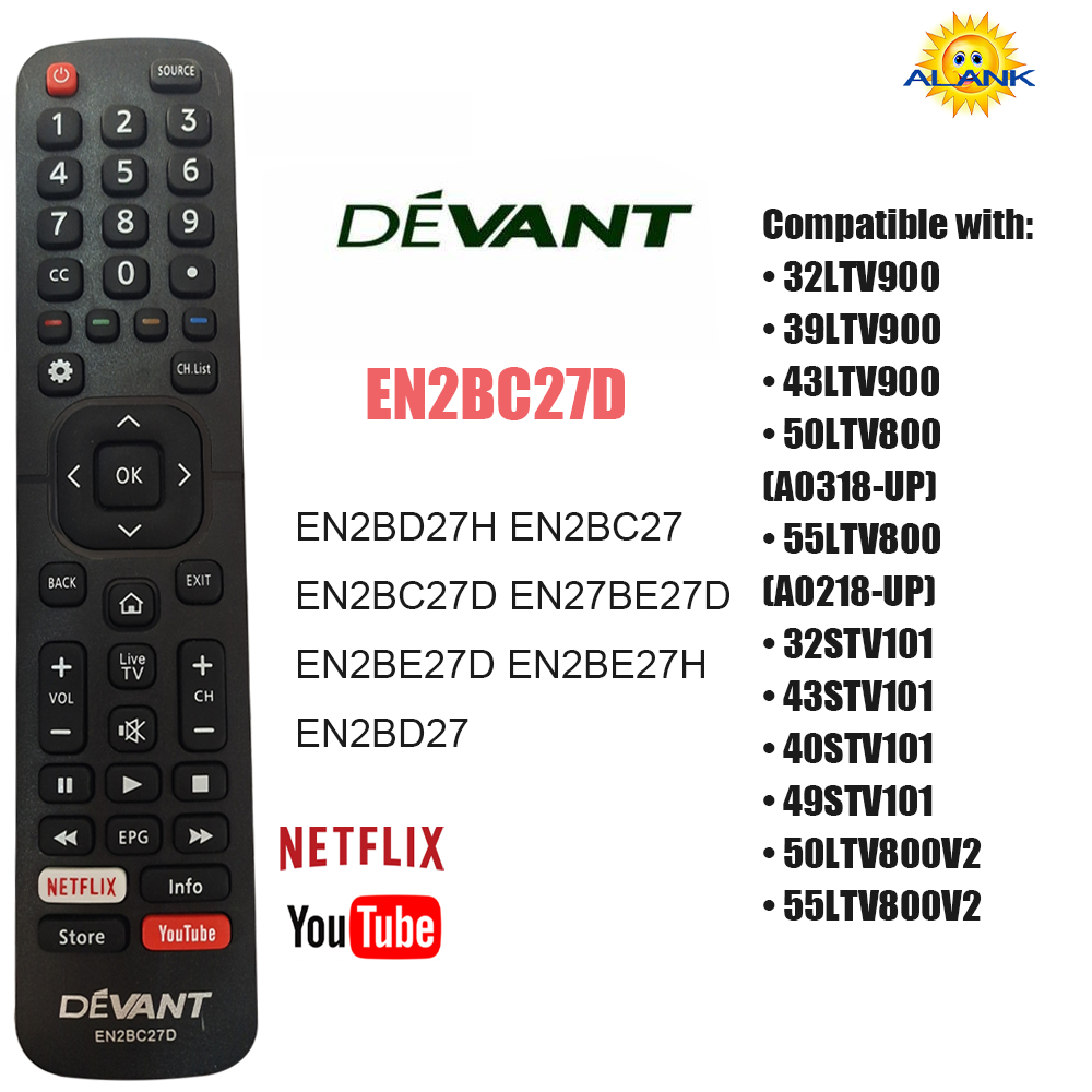 [Genuine] Devant Smart TV Remote Control for Devant/Hisense 4K Android ...