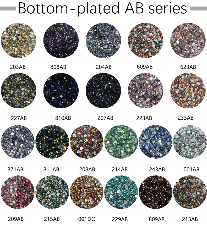 High Quality SS30 6mm Round Resin AB Rhinestone Non Hot Fix Flat Back ...