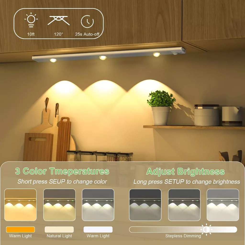 Motion Sensor Smart Led Light For Cabinet Multi Purpose Light Room Rechargeable Magnetic Licer ...