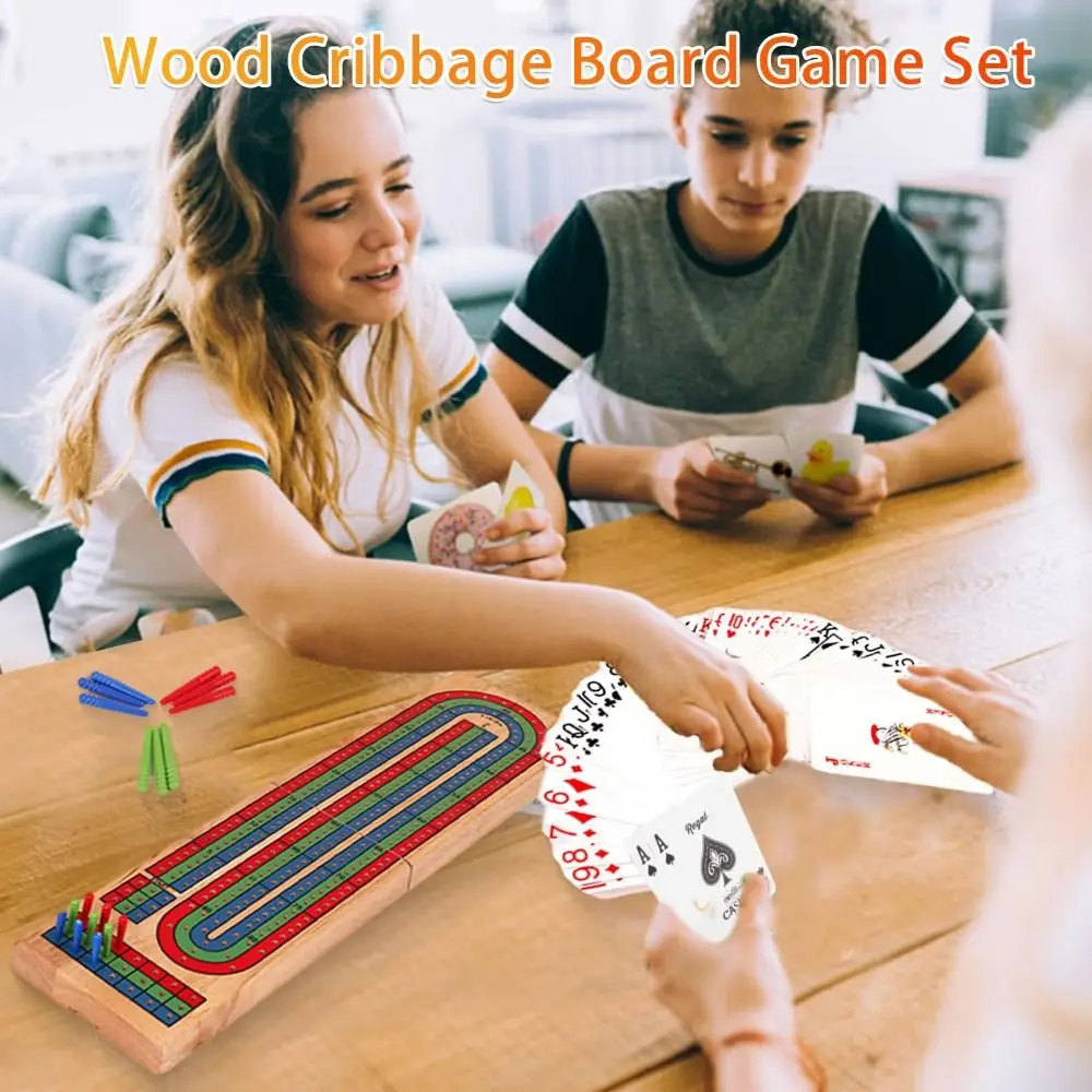 Large Wooden Cribbage War board game classic scoreboard Cribbage board ...