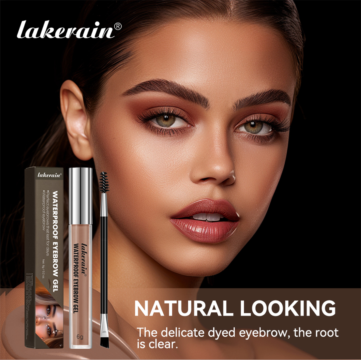 Lakerain Waterproof Liquid Eyebrow Gel with Brush - 24 Hour Long ...