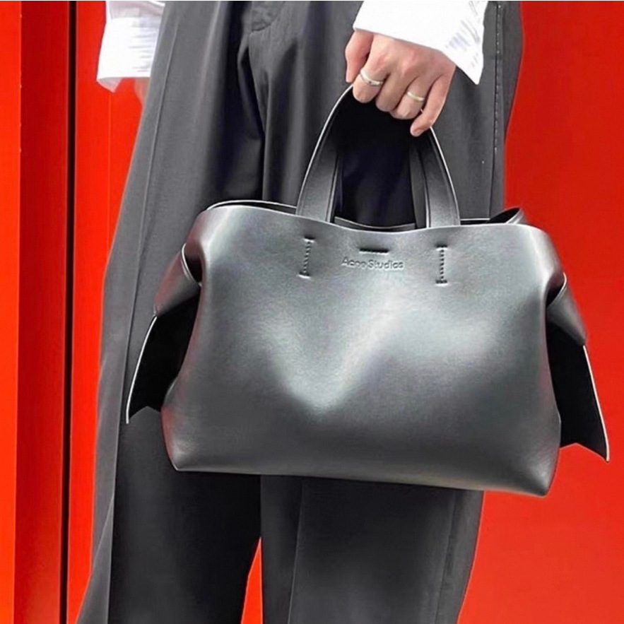 Swedish Niche Brand Genuine Leather Tote Bag Large Capacity Casual ...