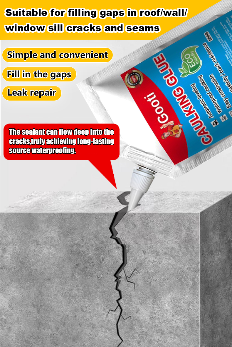 500G Waterproof Grout Caulking Glue Adhesive For Floor Roof Cement Leak Gap Crack Repair Glue ...