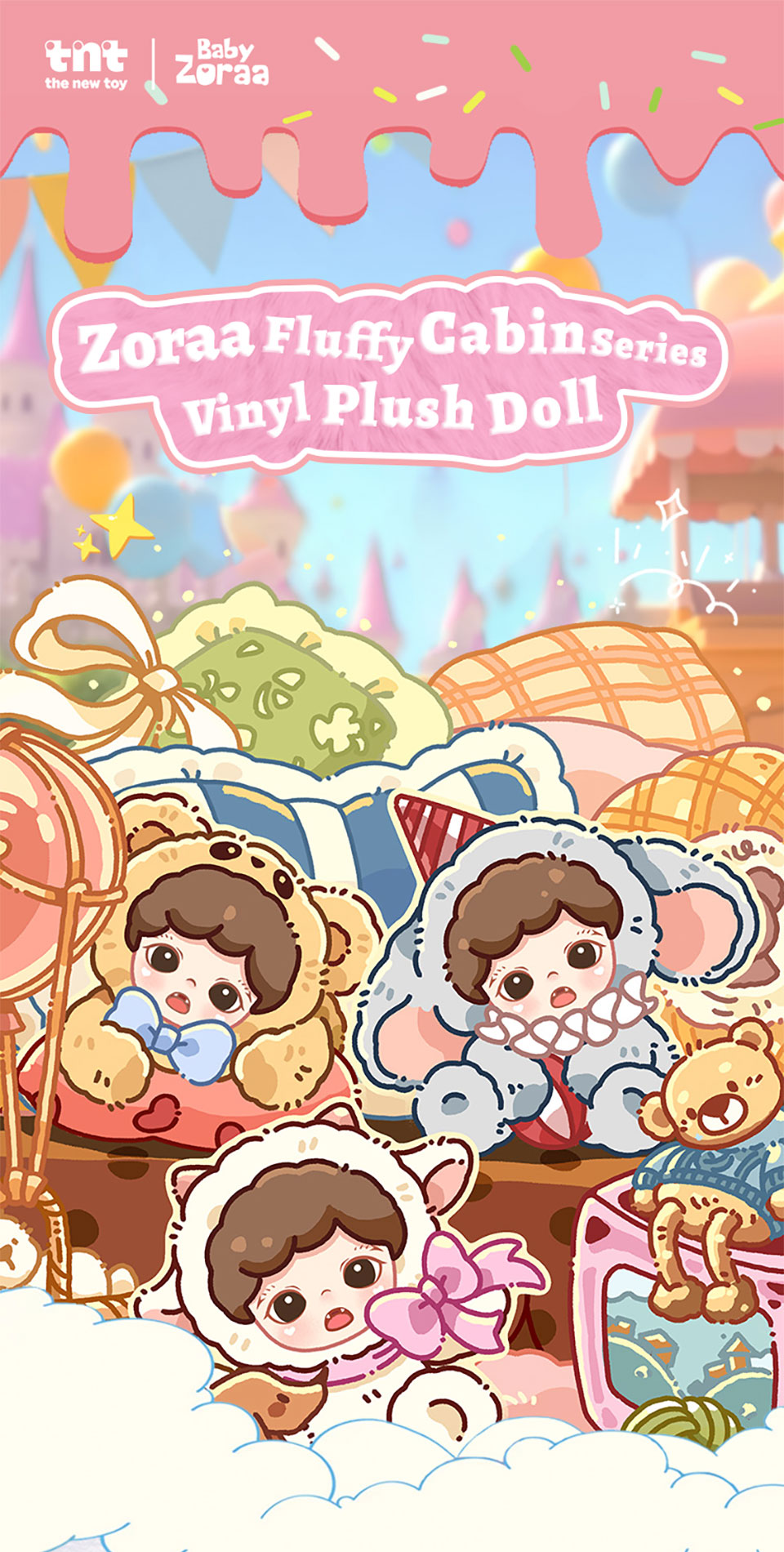 TNTSPACE Zoraa Fluffy Cabin Series Vinyl Plush Doll Blind Box Figure ...