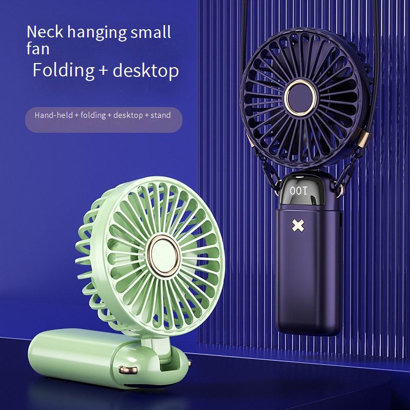 Handheld Mini Fan USB Foldable Portable 5 Mode Silent Large Battery ...