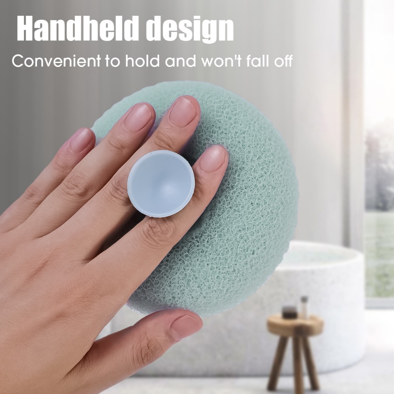 Bath Ball with Suction Cup Rich Foaming Body Scrubber Shower Massage ...