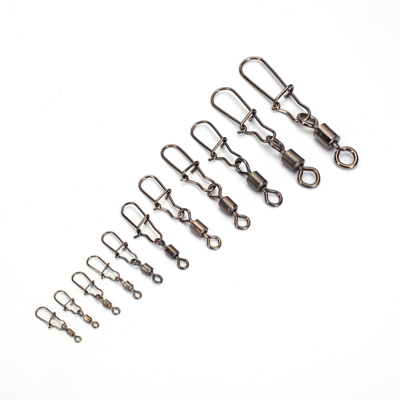 50PCS Fishing Swivels Bearing Connectors (10LB-110LB), High Strength ...