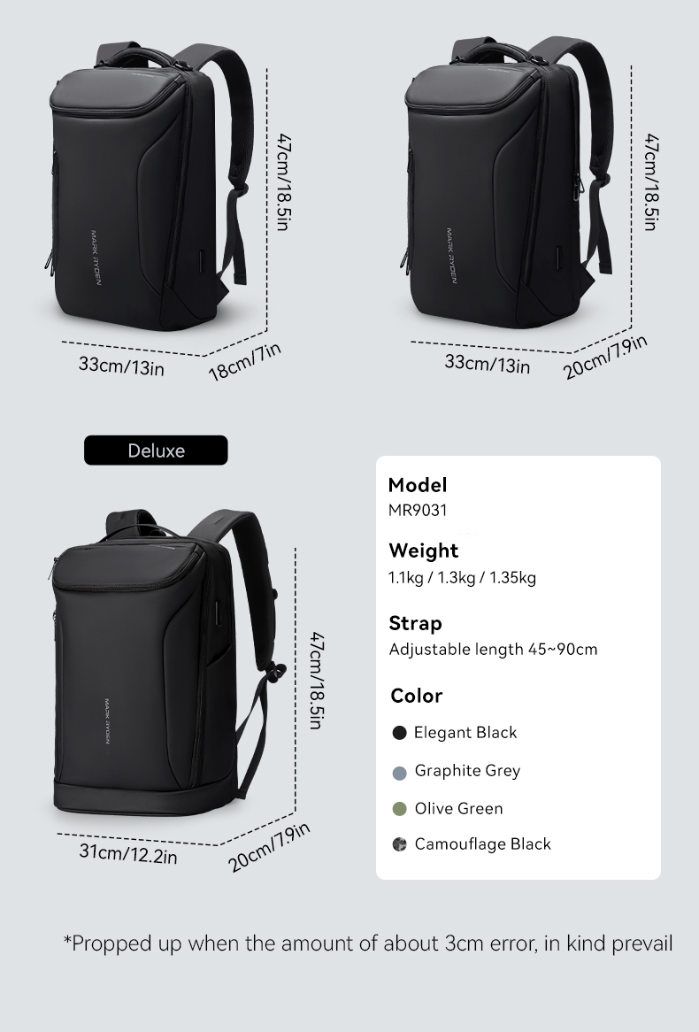 Mark Ryden Travel Backpack for Men Fits in 17.3 inch Laptop | Shopee ...