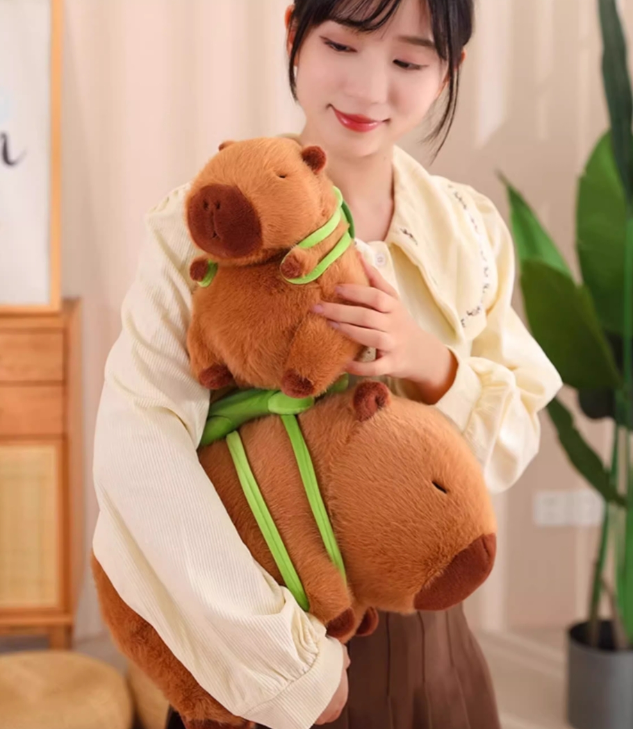 30cm capybara ugly hairy silk doll capybara turtle ragdoll backpack ...