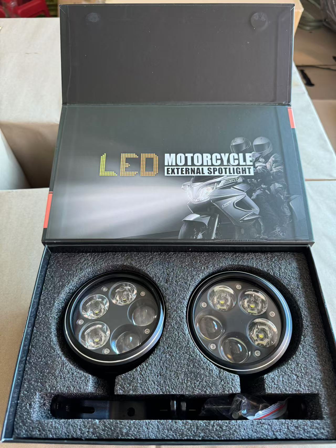 AES BMW 6LED/7LED Spotlight Waterproof Motorcycle Auxiliary Light WIth ...