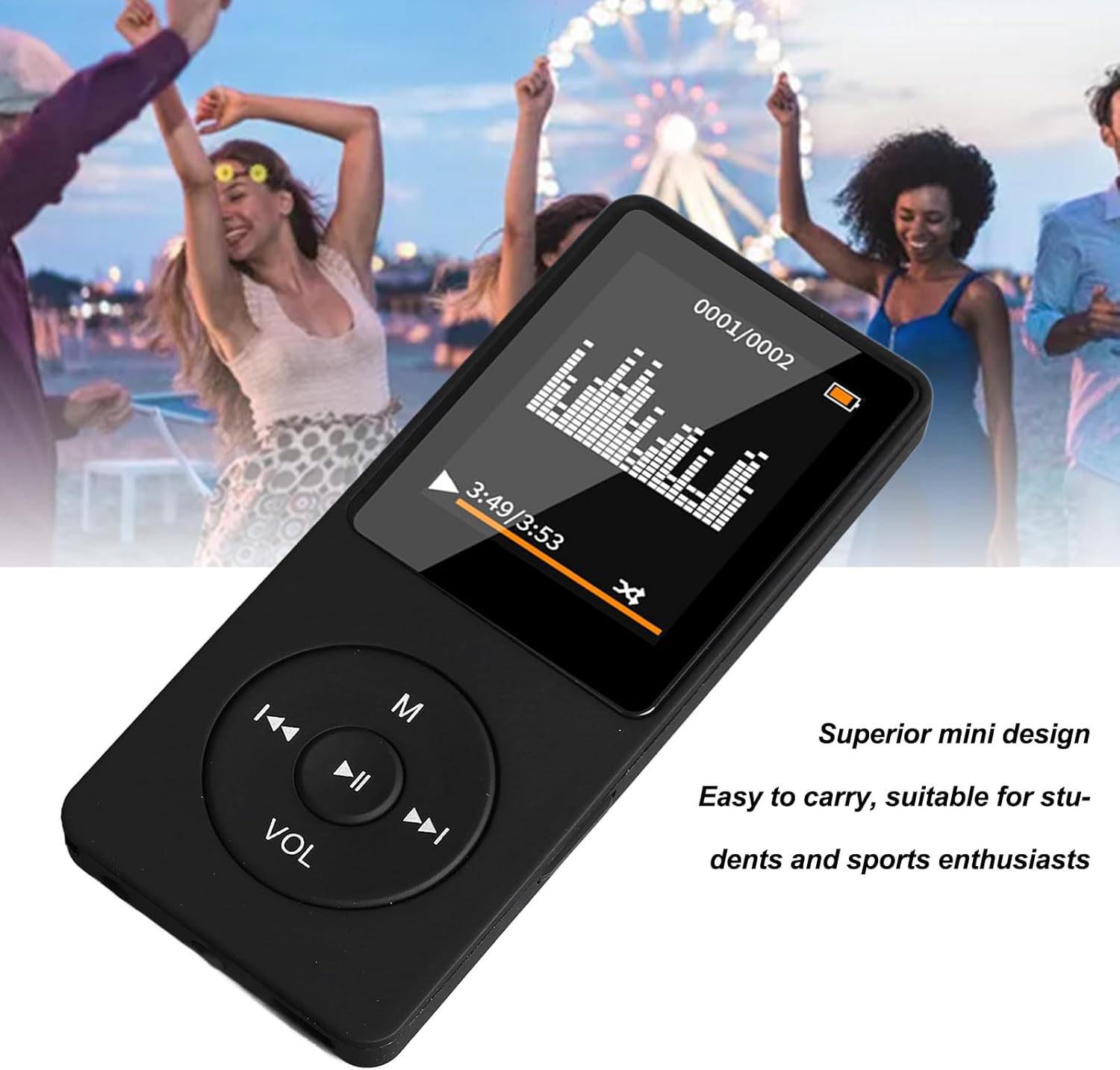 Bluetooth HiFi MP3 MP4 Player with Sport Speaker FM Radio Voice Recorder Compatible with 128GB ...