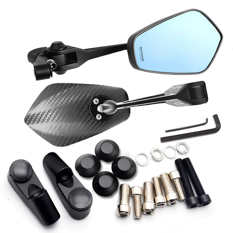 Motorcycle Side Mirror V2 Street King Anti-glare Blue Lens Rotational ...