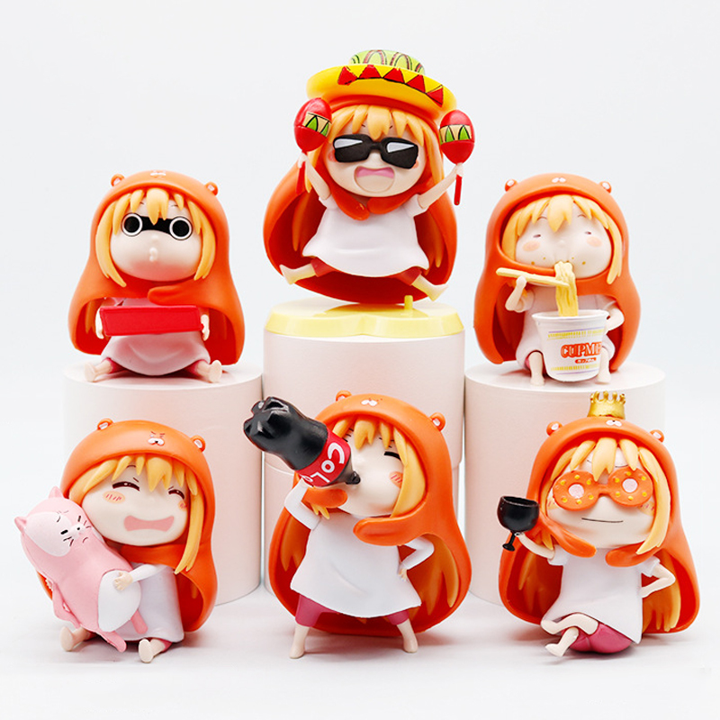 6Pcs/Set 8-9cm Anime Himouto! Umaruchan Figure Doma Umaru Cute Q ...