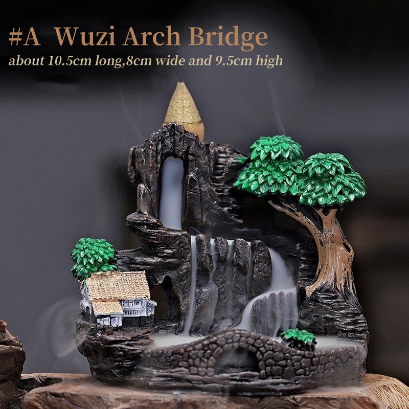 Cone Resin Backflow Incense Burner Waterfall Incense Holder,Home ...