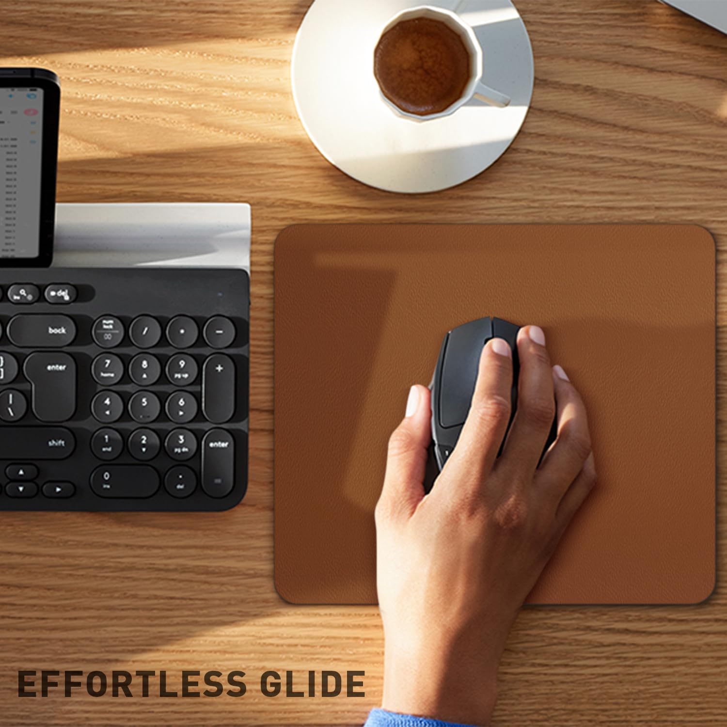 Faux Leather Mouse Pad Solid Color Simple Fashion Office Mousepad Home ...