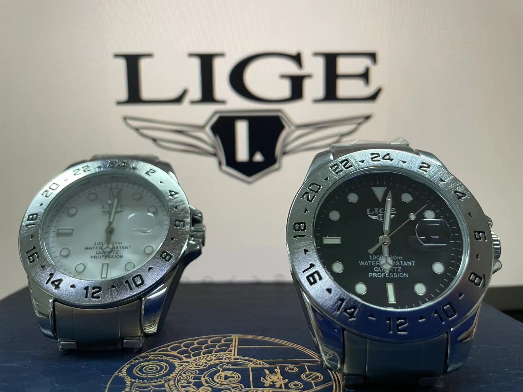 LIGE Official Watch Relo Steel Men Brand Sports Quartz Wrist 30M ...