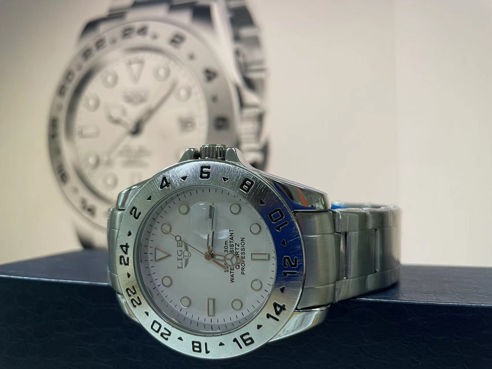 LIGE Official Watch Relo Steel Men Brand Sports Quartz Wrist 30M ...