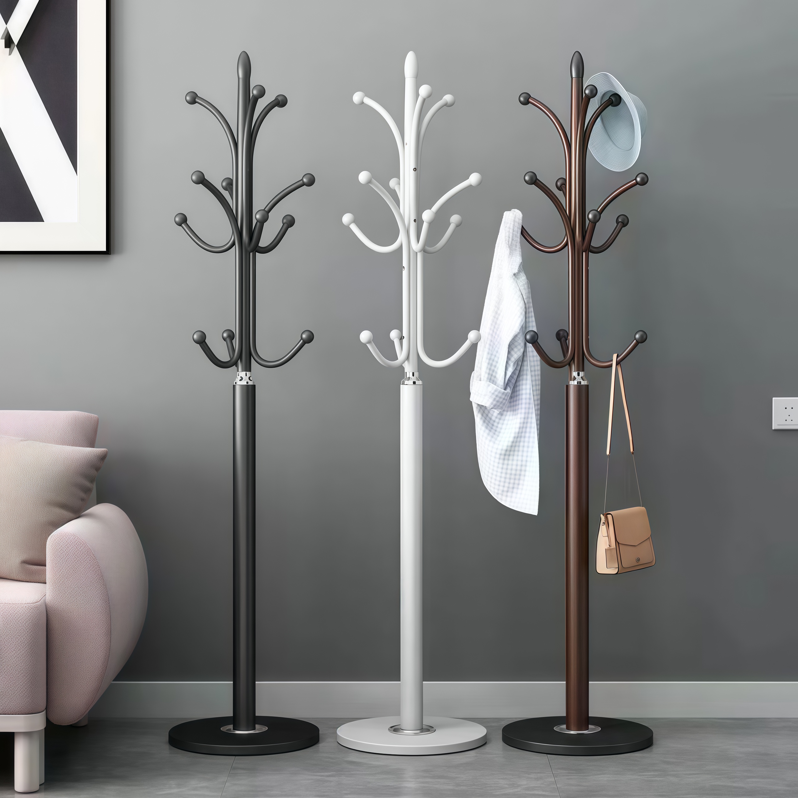 COD Simple coat and hat rack modern home drying rack floor bedroom ...