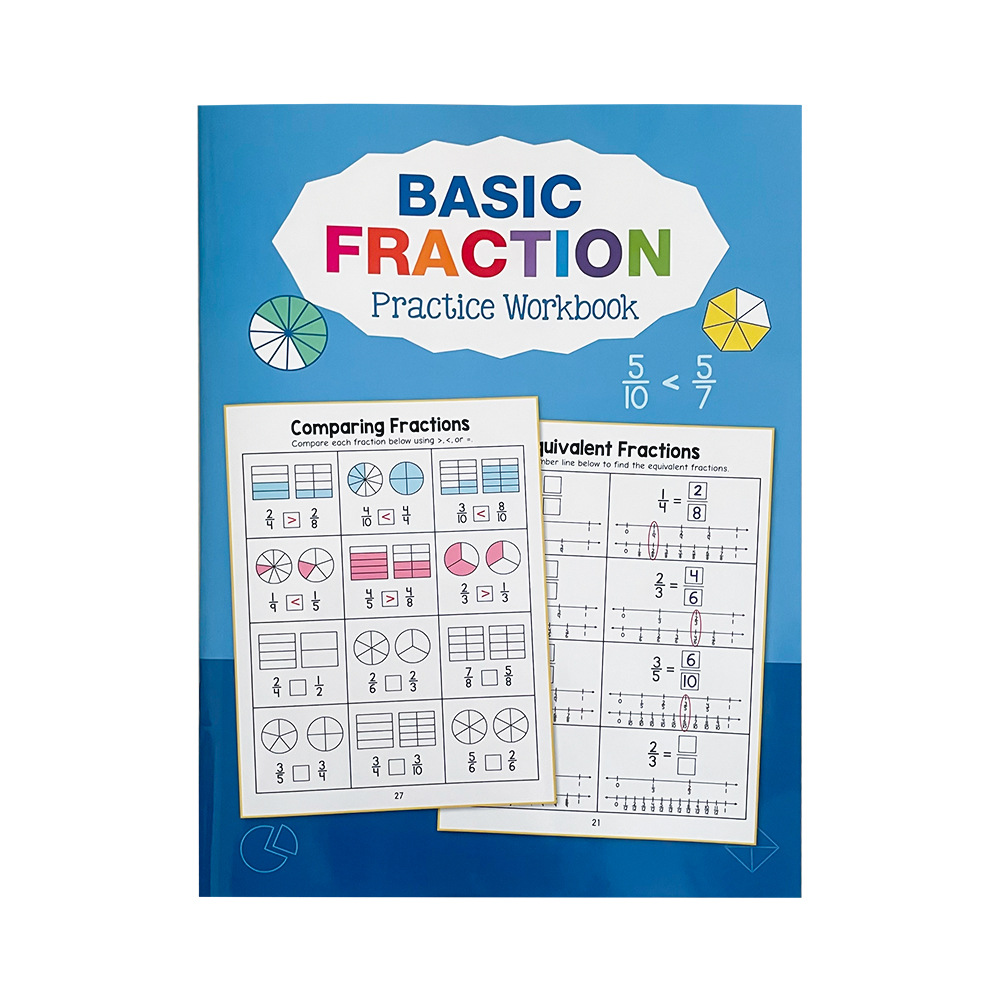 Basic Fraction Learning Workbook for Kids , Size Comparison, Coloring ...