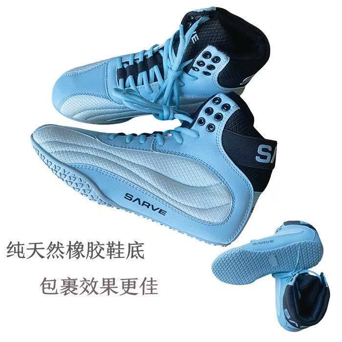 Adult Boxing Shoes Men High Top Sparring Shoes High Top Fighting ...