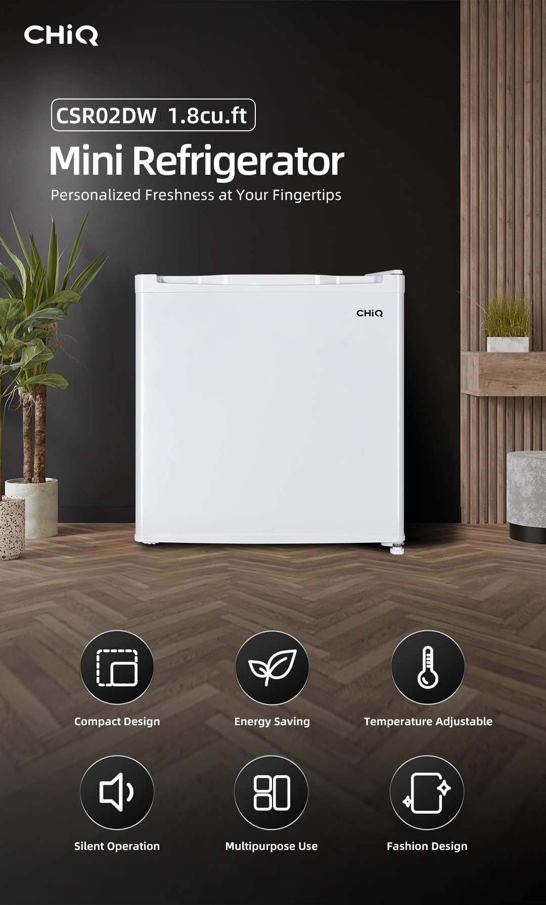 【NEW】CHiQ 1.8 cu.ft Single Door mini Refrigerator CSR02DW with Freezer ...