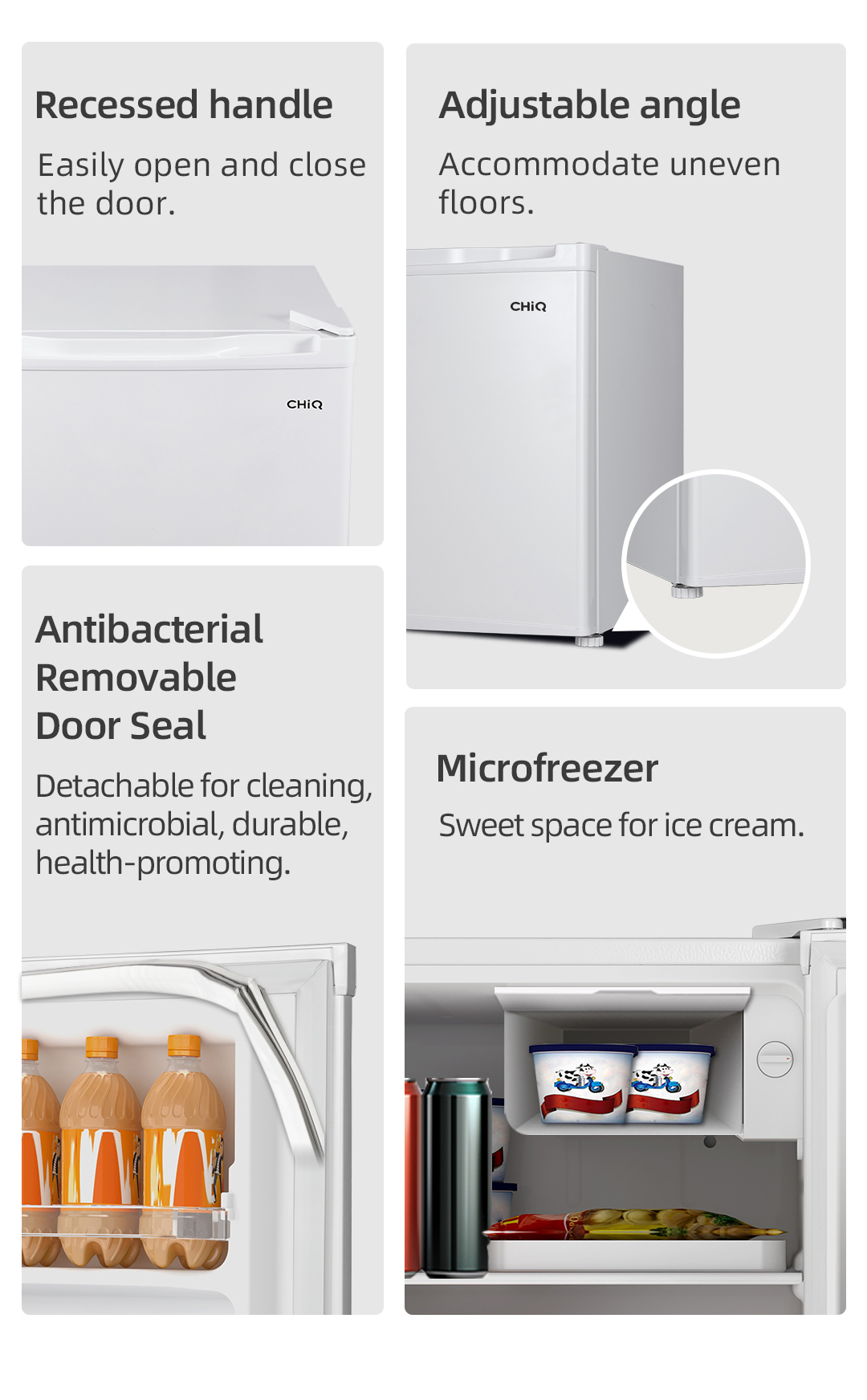 【NEW】CHiQ 1.8 cu.ft Single Door Mini Refrigerator CSR02DB CSR02DW ...