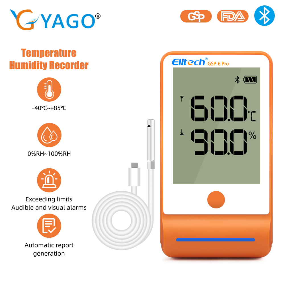 YAGO Precision Creation Temperature and Humidity Recorder GSP-6 ...