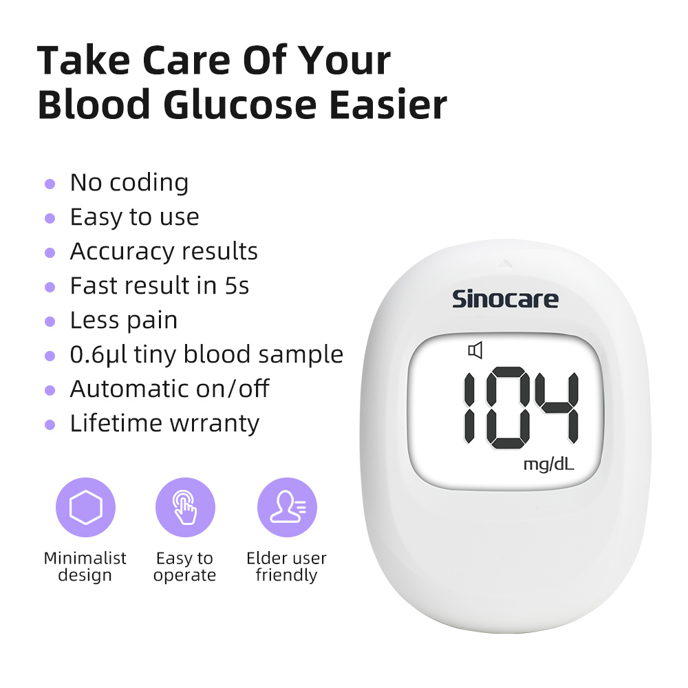 (NEW ARRIVAL)Sinocare SE101 Blood Glucose Monitor Blood Sugar ...