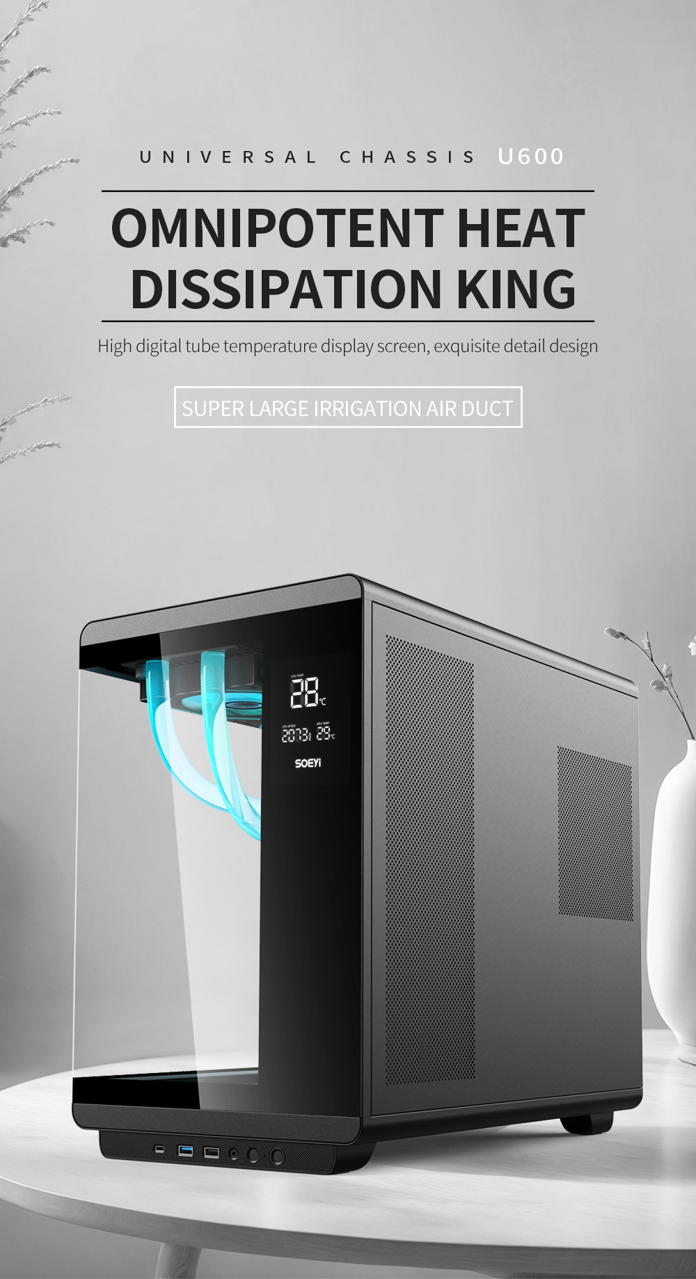 Acer Seaview Palace Pro Gaming PC Case With Argb 4Pcs Fan Screen ...