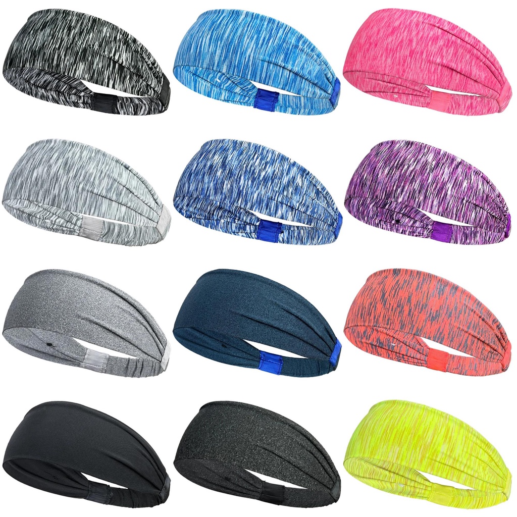 Sports Headbands for Men and Women - Gym Yoga Sweat Hair Bands Soft ...