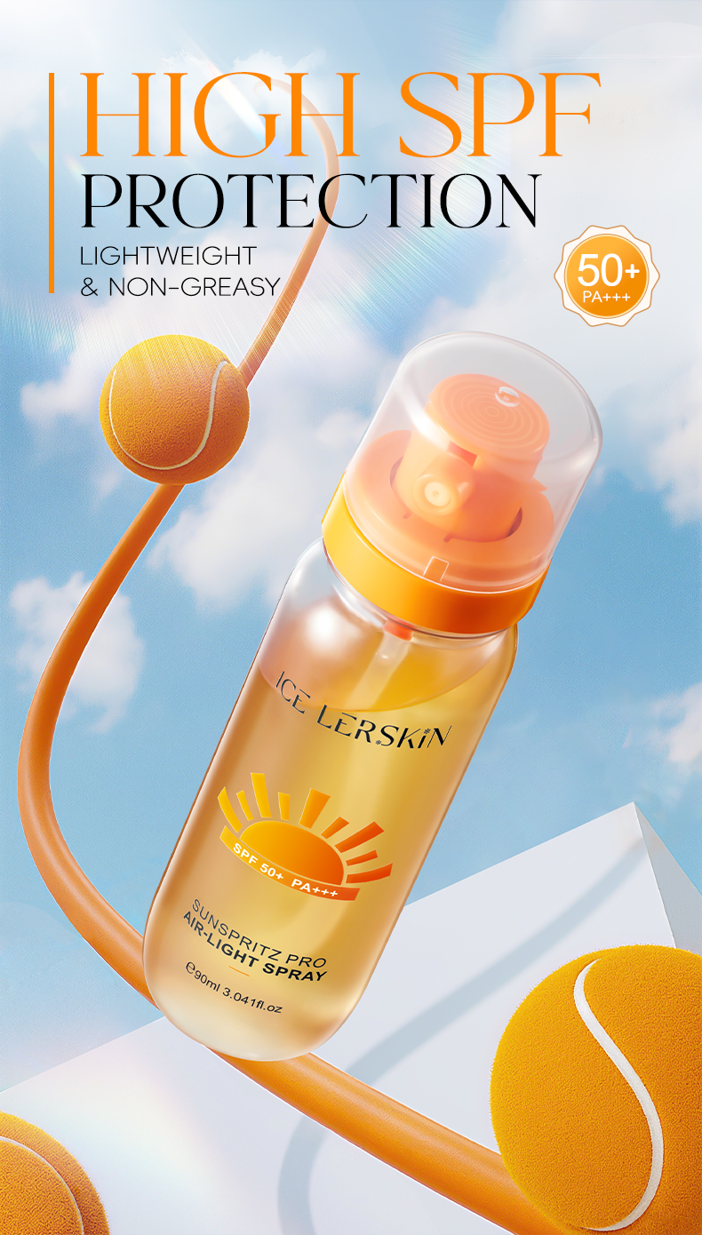 ICELERSKIN Sun Sunscreen Spray SPF 50+ PA+++ 90ML Hydrating and ...