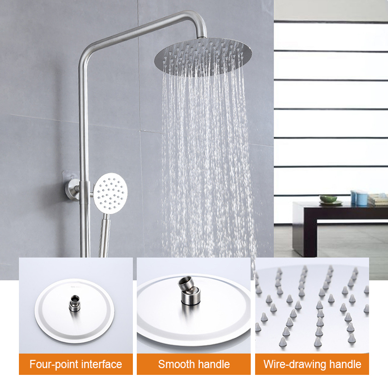 XTEN 304 Stainless Steel Single Point Shower Set with Faucet 3 way ...