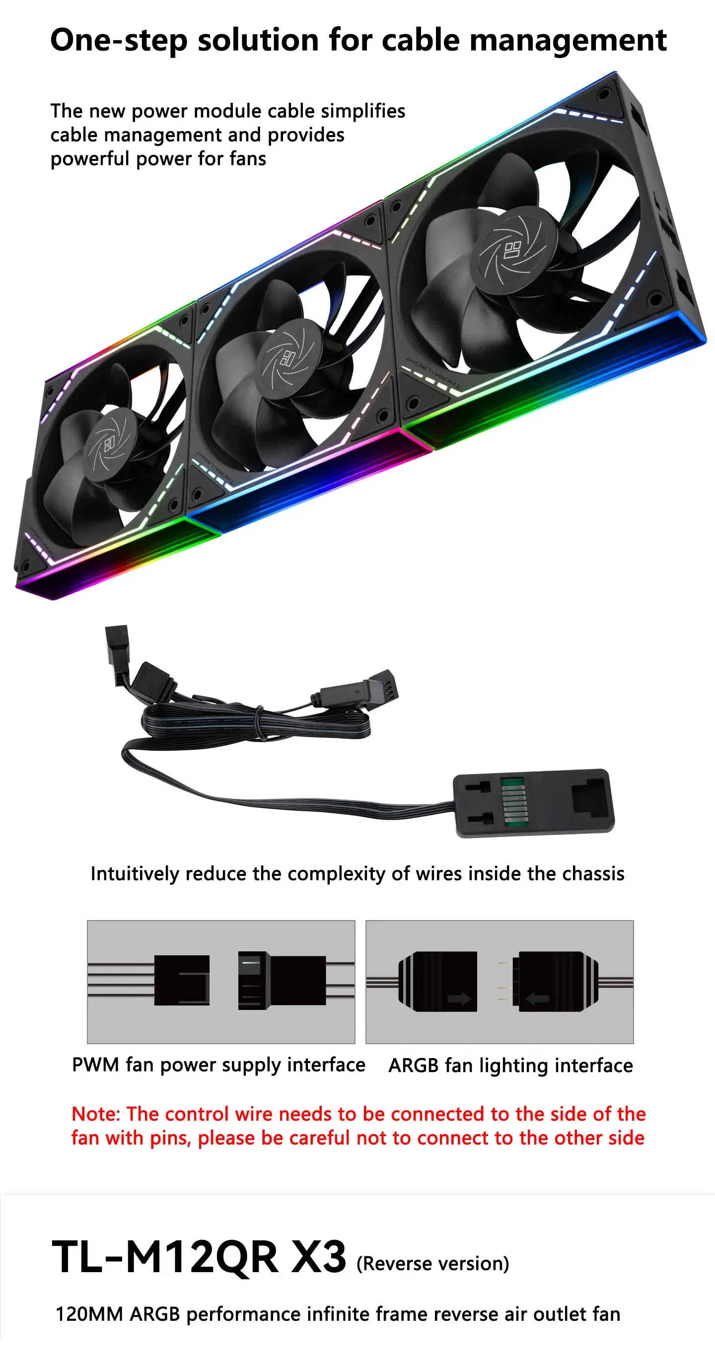 Thermalright TL-M12QR X3 120mm ARGB Reverse Fan CPU Fan ARGB Light ...