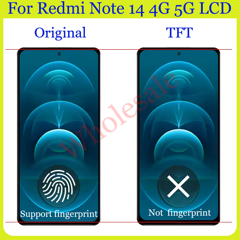 Original AMOLED For Redmi Note 14 4G 5G LCD Display Touch Screen ...
