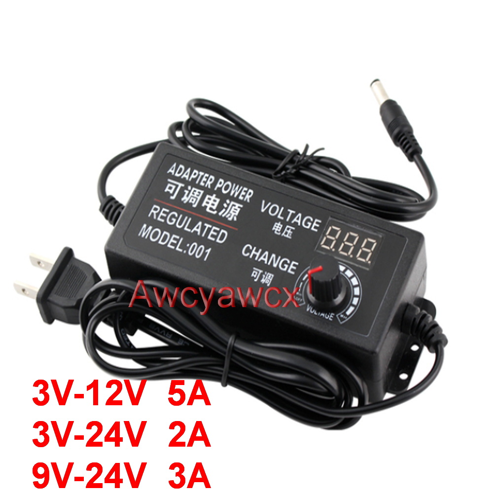 AC Adjustable Adapter DC 3V 4V 4.5V 5V 6V 7V 7.5V 8V 9V 10V 12V 13.5V ...