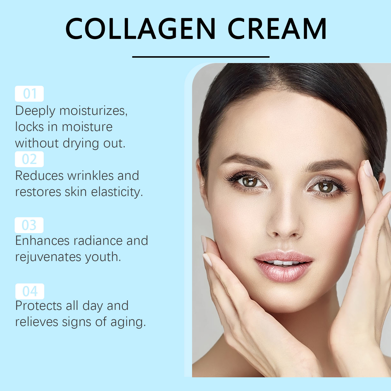 OUHOE Collagen Facial Cream 30g Deep Moisturizing Hydrating Relieve ...