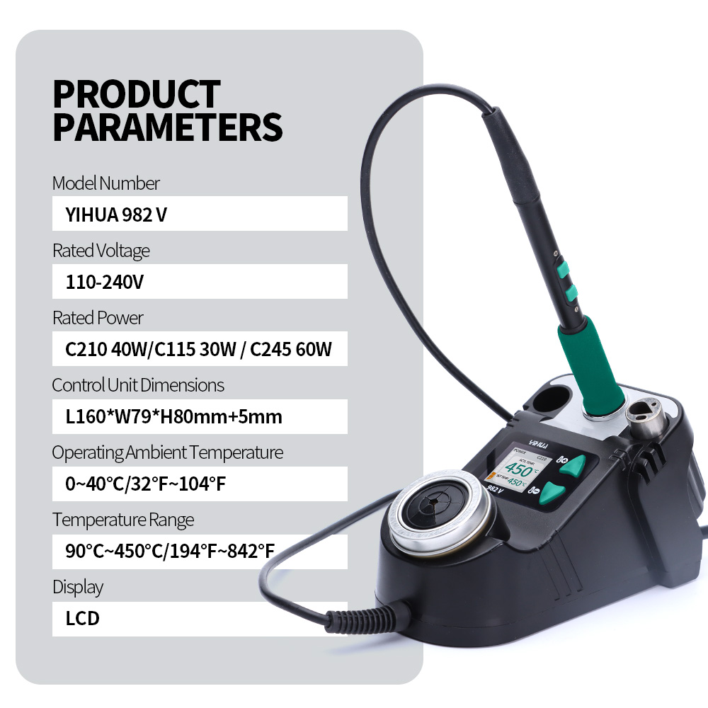 YIHUA 982-V Precision Soldering Station with Fast Heating Micro Fine ...