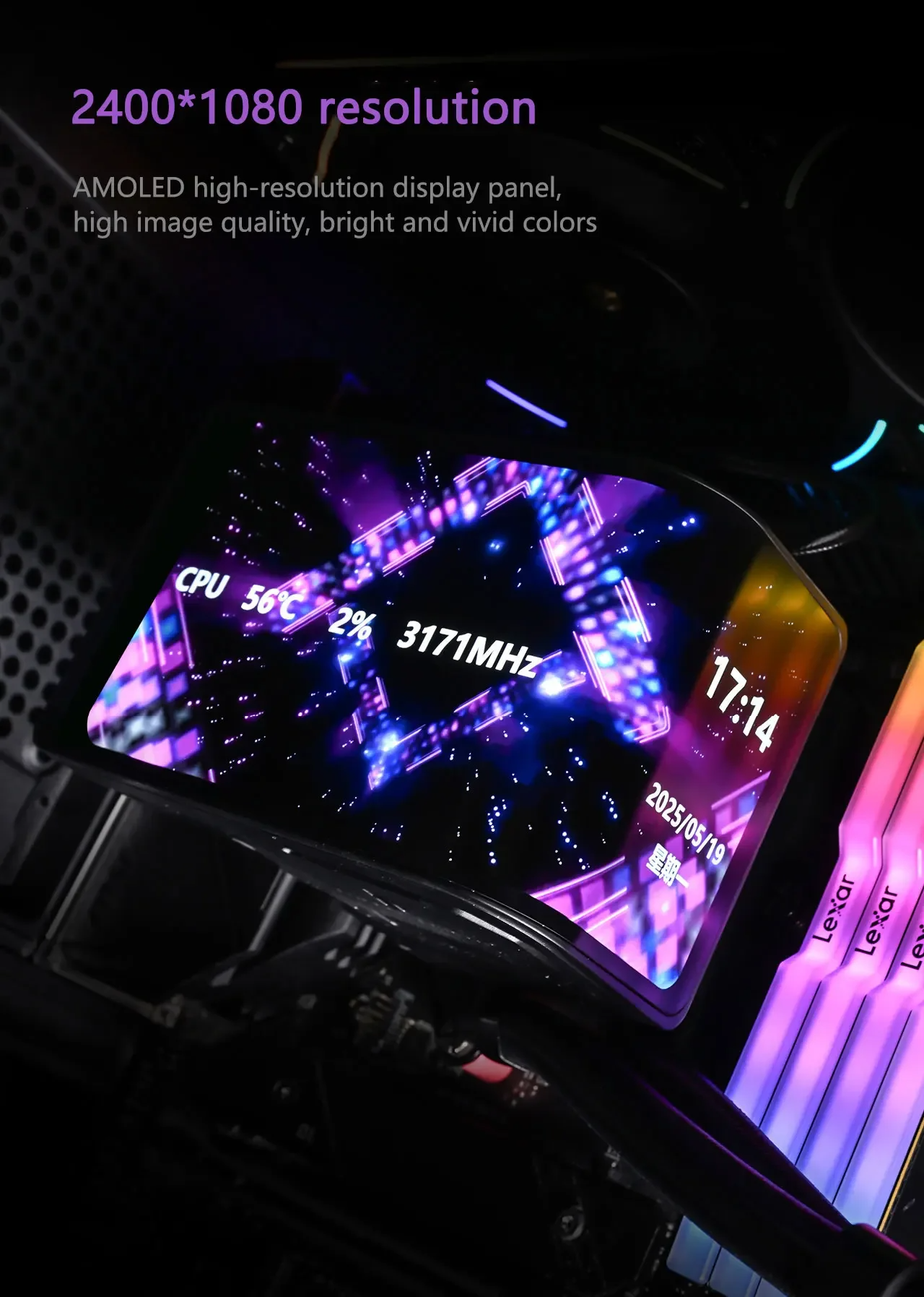 Thermalright Wonder Vision 360 UB ARGB CPU Water Cooler 6.67-inch LCD ...