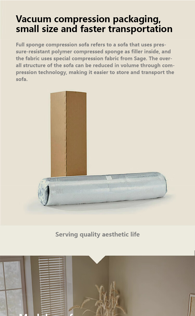 COD Dreame Modern simple full sponge vacuum compression roll package ...