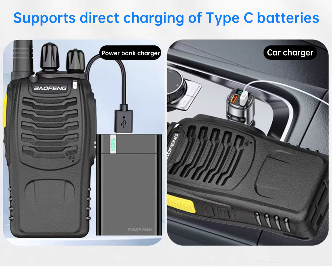 Baofeng 888s upgraded version 888sd Digital intercom Set of 2 Walkie Talkie Support one-key ...