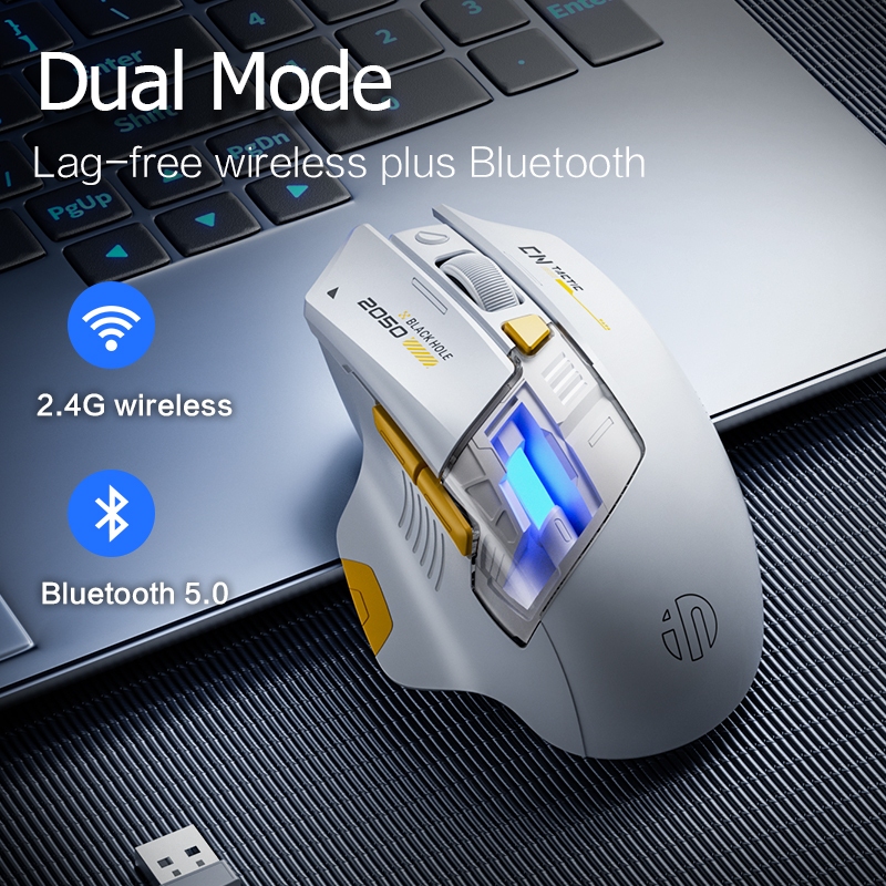 INPHIC A9 RGB Wireless Mouse Rechargeable 2.4GHz / Bluetooth5.0 ...
