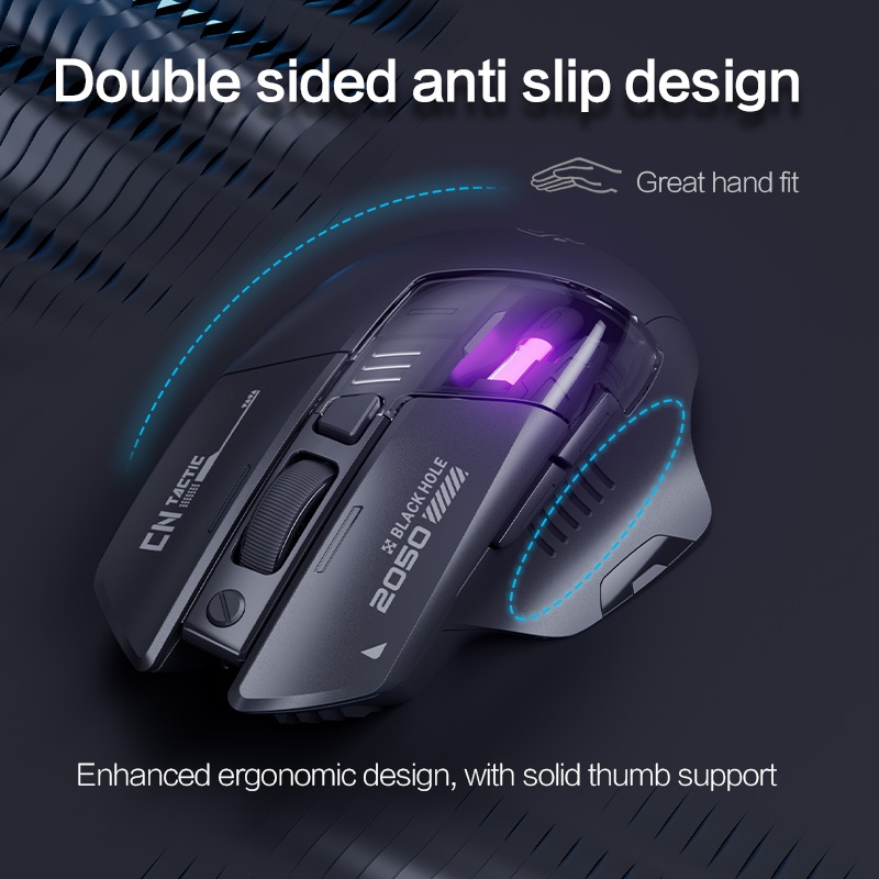 INPHIC A9 RGB Wireless Mouse Rechargeable 2.4GHz / Bluetooth5.0 ...