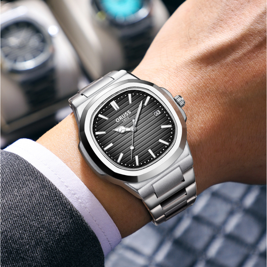 [Gift][With Box]ORUSS Original Brand Men Luxury Waterproof Stainless ...