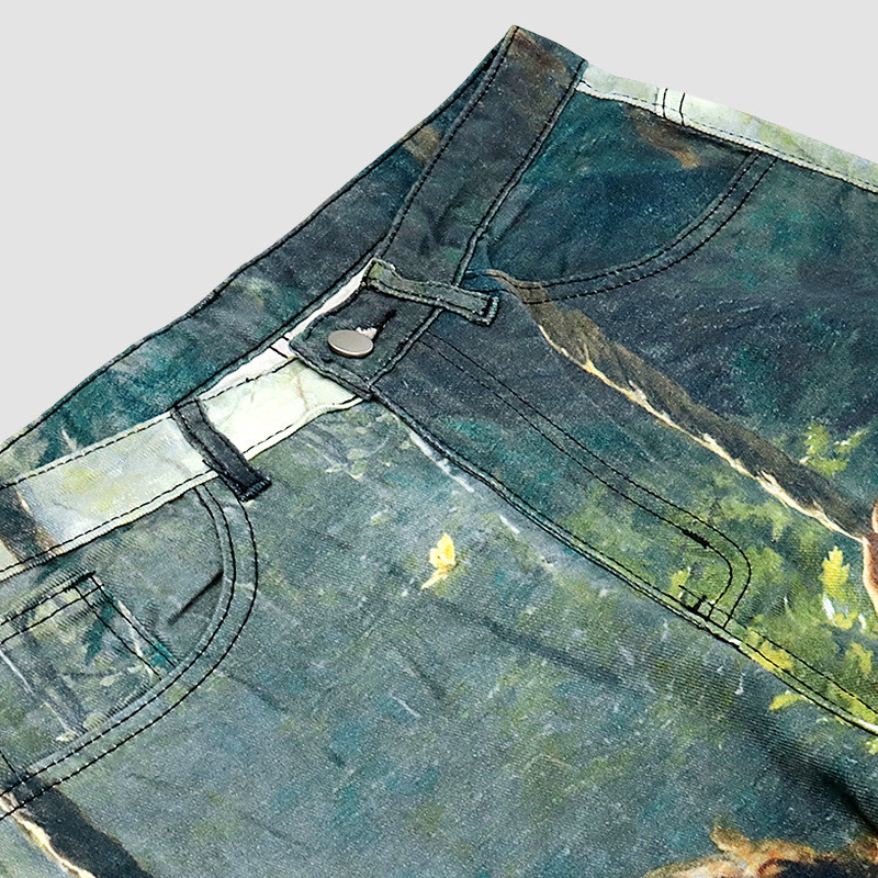 American Street Print Jeans Men AC Style 3D Digital Printing Pattern ...