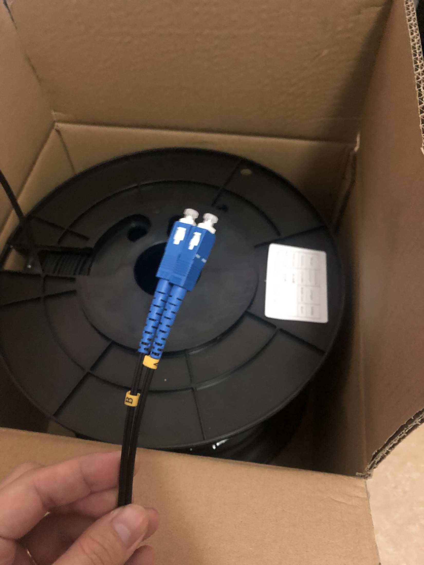 (G657A2r) Fiber Optic Cable 1Km 500m 1000m indoor/outdoor wood | Shopee ...